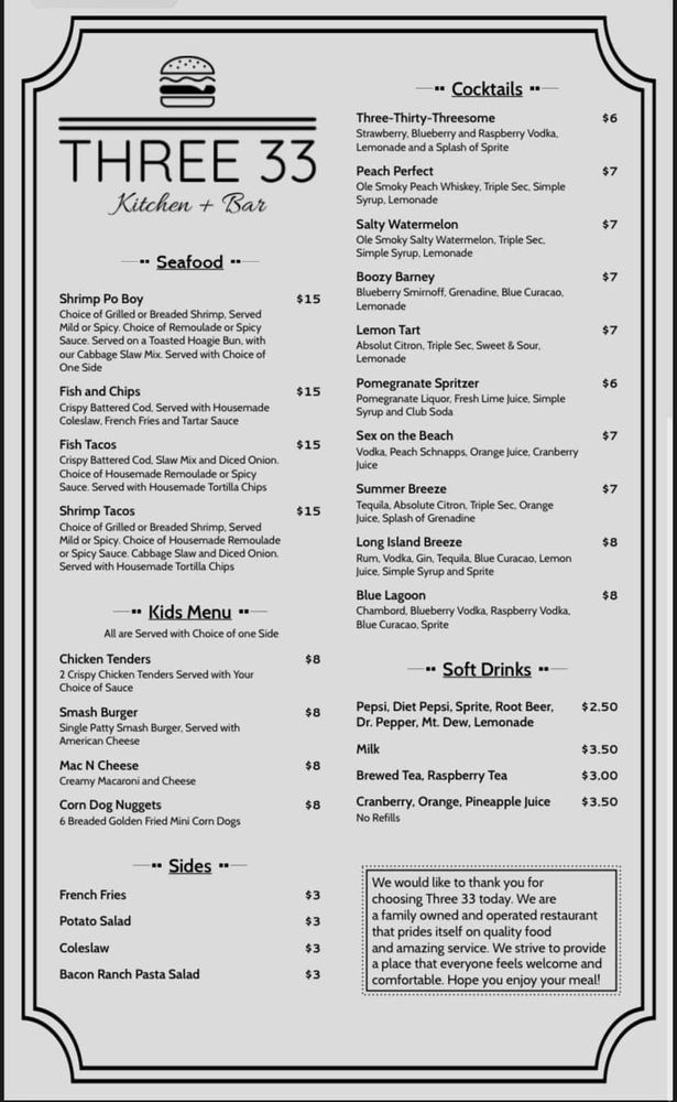 Three 33, Princeton - Menu, Reviews (67), Photos (27) - Restaurantji