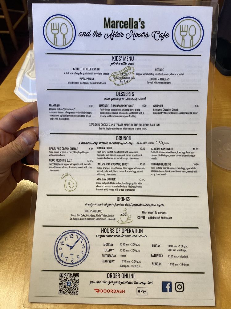 Marcella's and the After Hours Cafe, Bardstown - Menu, Reviews (56 ...