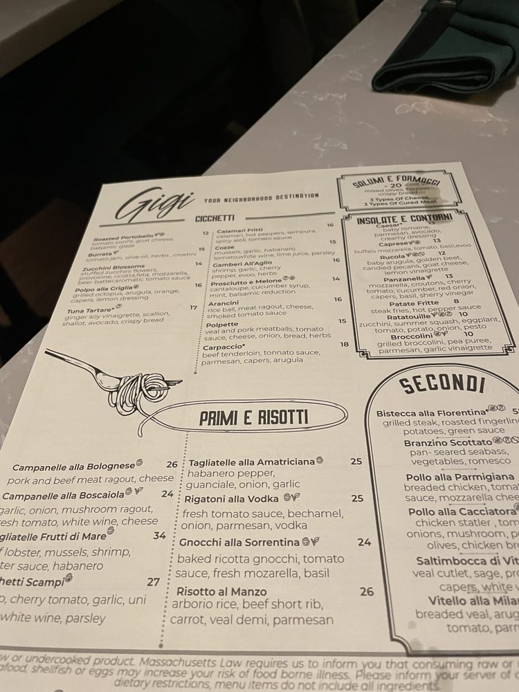 Gigi, Boston - Menu, Reviews (190), Photos (47) - Restaurantji