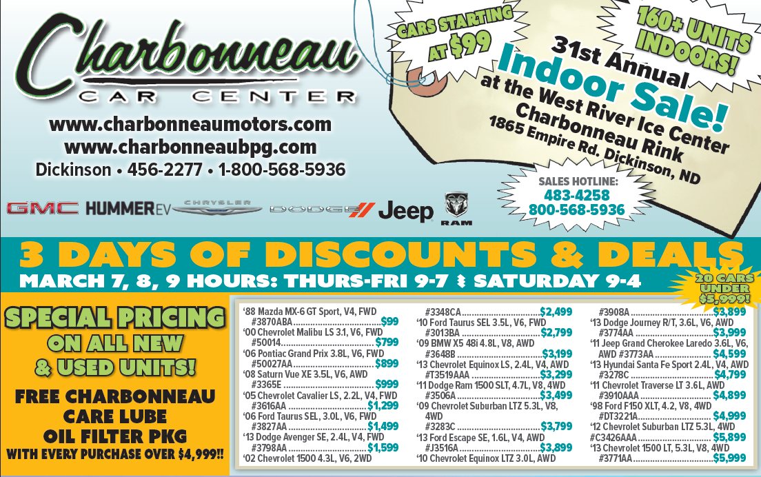 CHARBONNEAU CAR CENTER - Dickinson ND - Hours, Directions, Reviews ...