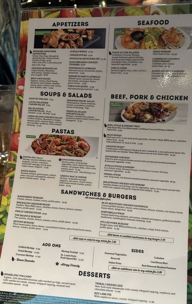 Rainforest Cafe, Niagara Falls - Menu, Reviews (573), Photos (58 ...