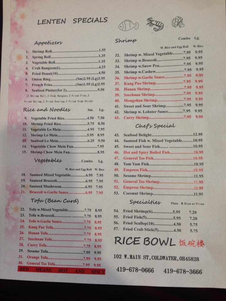 Rice bowl, Coldwater - Menu, Reviews (49), Photos (21) - Restaurantji