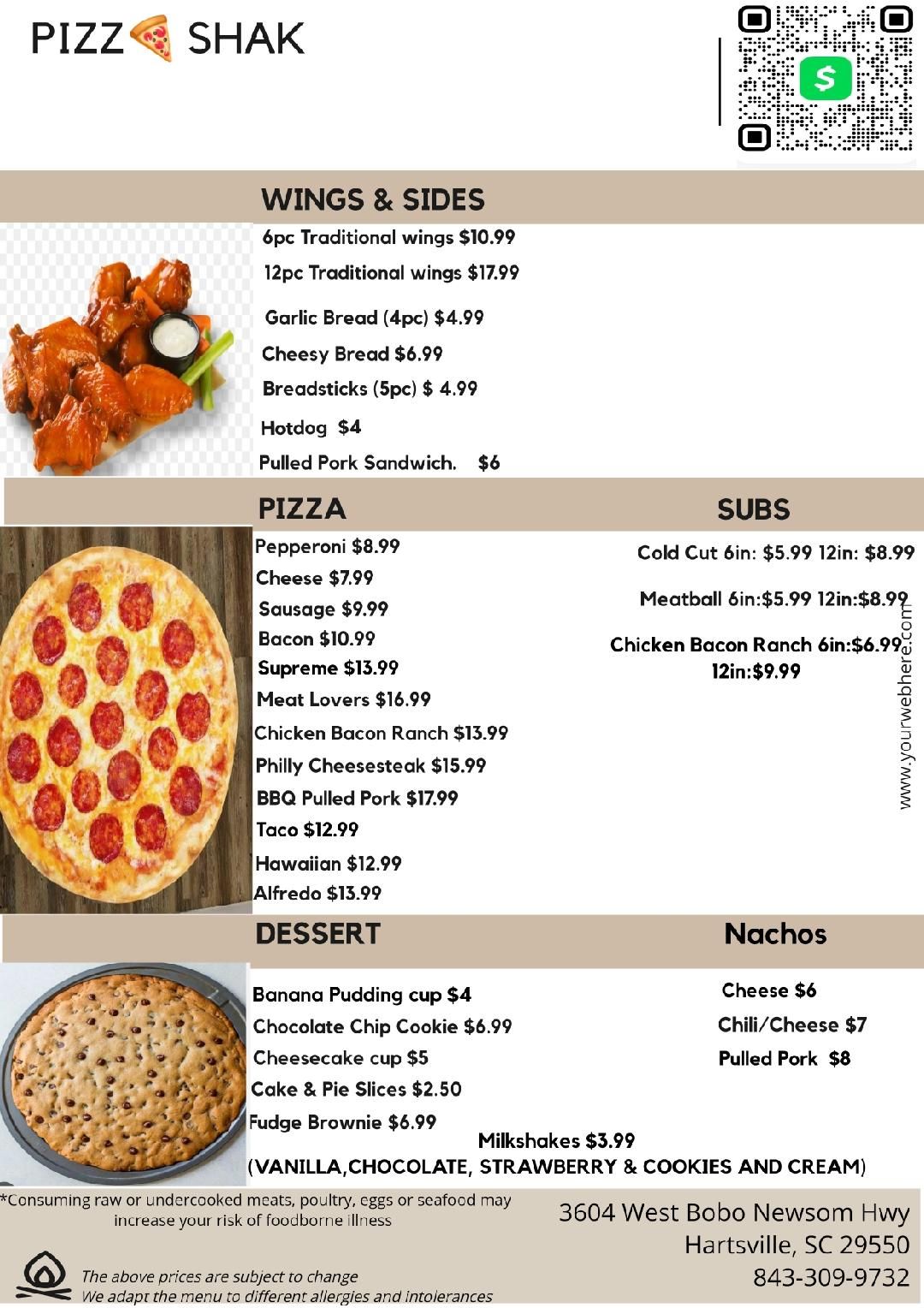 Pizza Shak, Hartsville - Menu, Reviews, Photos (9) - Restaurantji