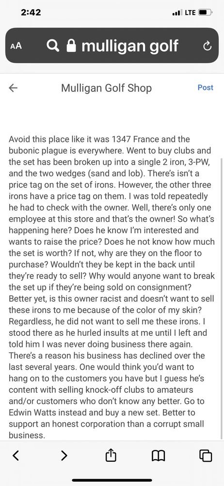 MULLIGAN GOLF SHOP - Memphis TN - Hours, Directions, Reviews - Loc8NearMe