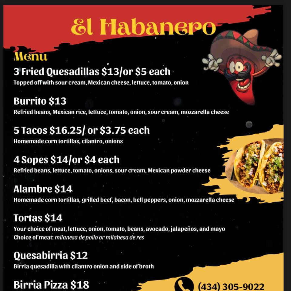 El habanero, Charlottesville - Menu, Reviews, Photos (16) - Restaurantji