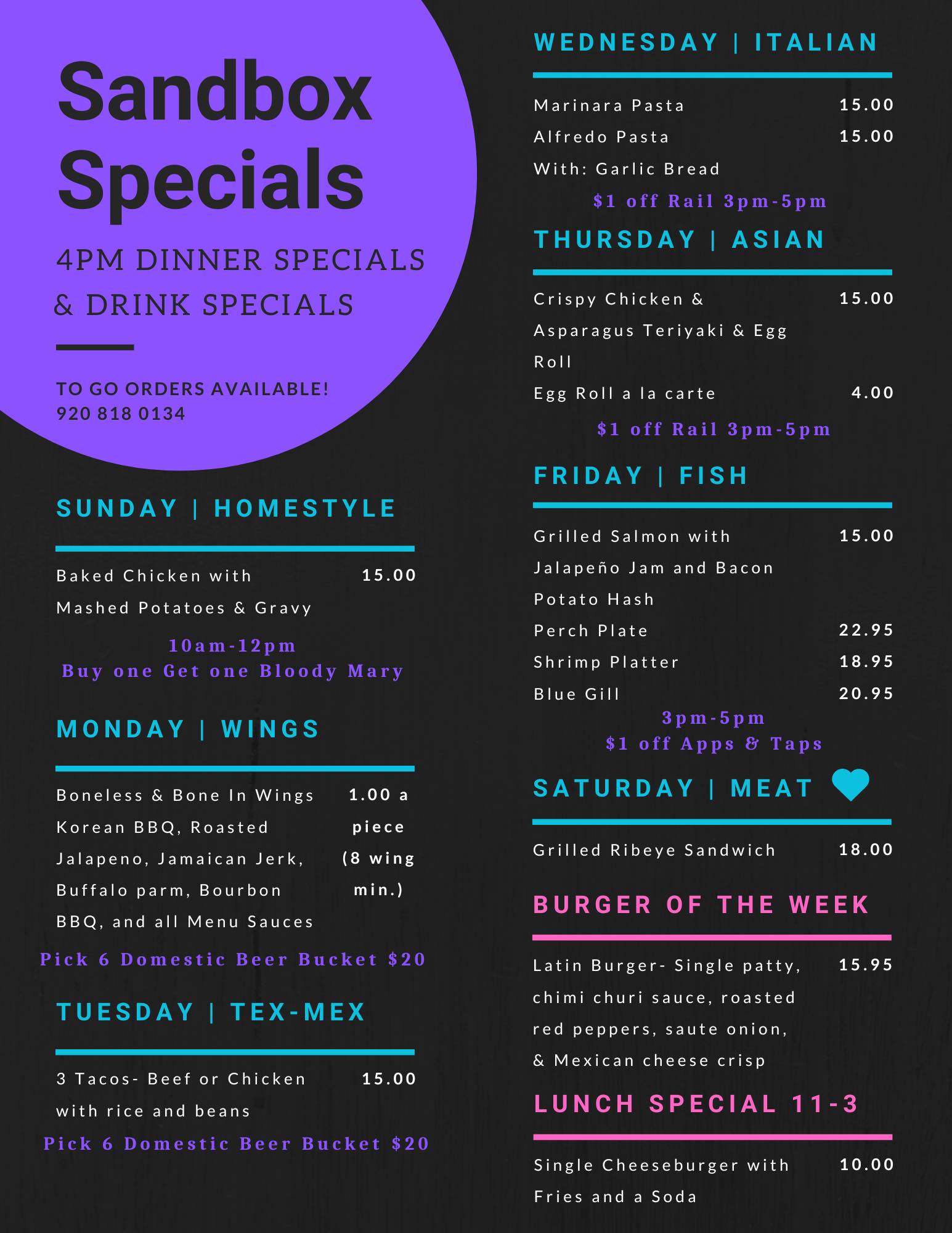 Door County Sandbox, Sturgeon Bay - Menu, Reviews (45), Photos (23 ...